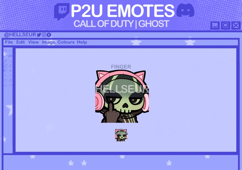Ghost (finger) Call of Duty Emote | Twitch, Discord, Youtube, Facebook ...