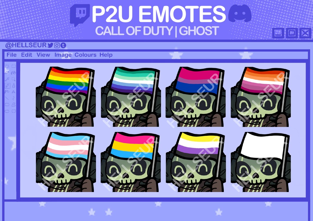 Ghost flag Call of Duty Emote Bundle Twitch, Discord, Youtube, Facebook ...