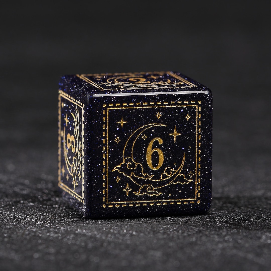 Nebula Blue Sandstone Dice Set: Polyhedral RPG Gaming Dice - Etsy