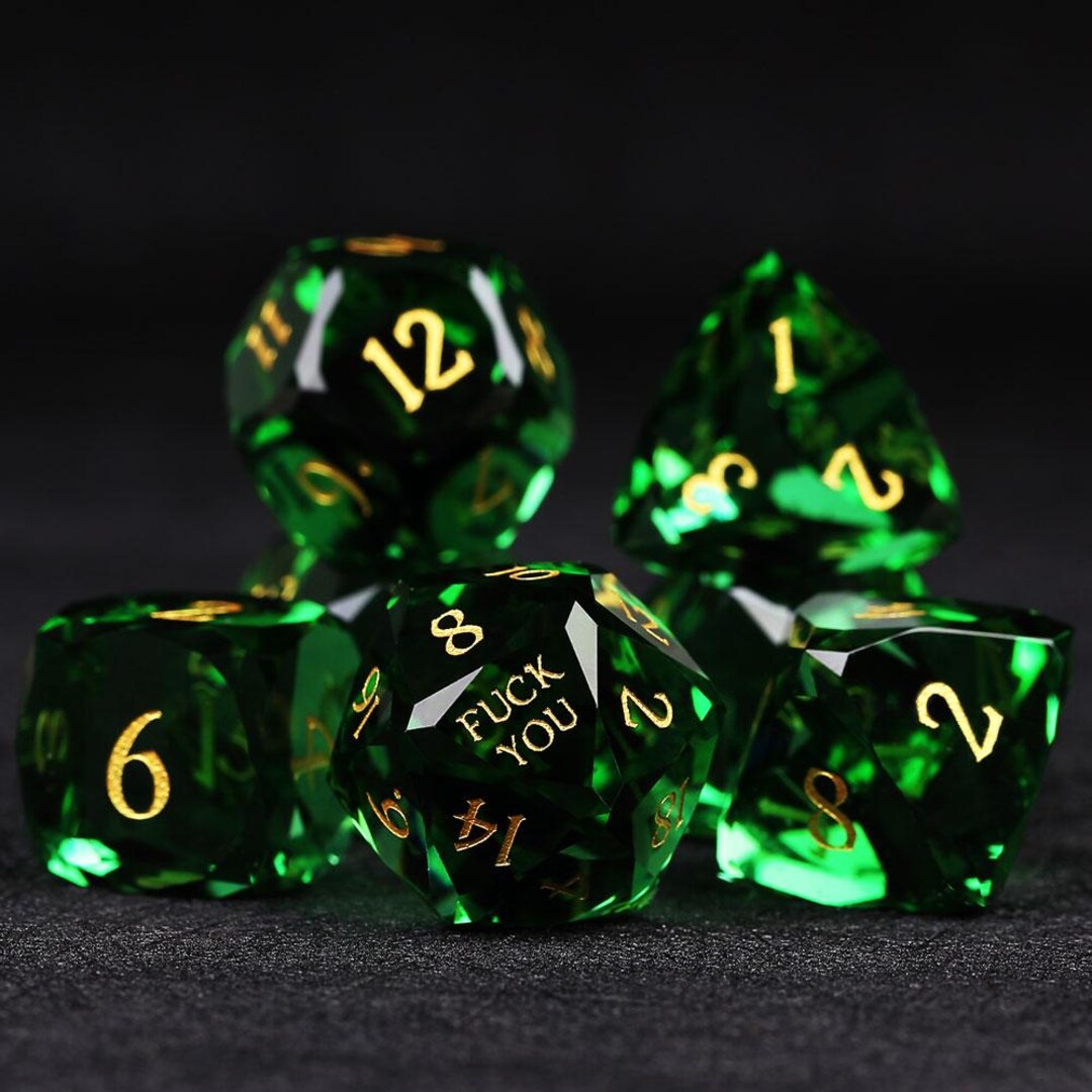 F Word Dice Set Polyhedral Garnet DND Dice,gemstone Dice Polyhedral DND ...