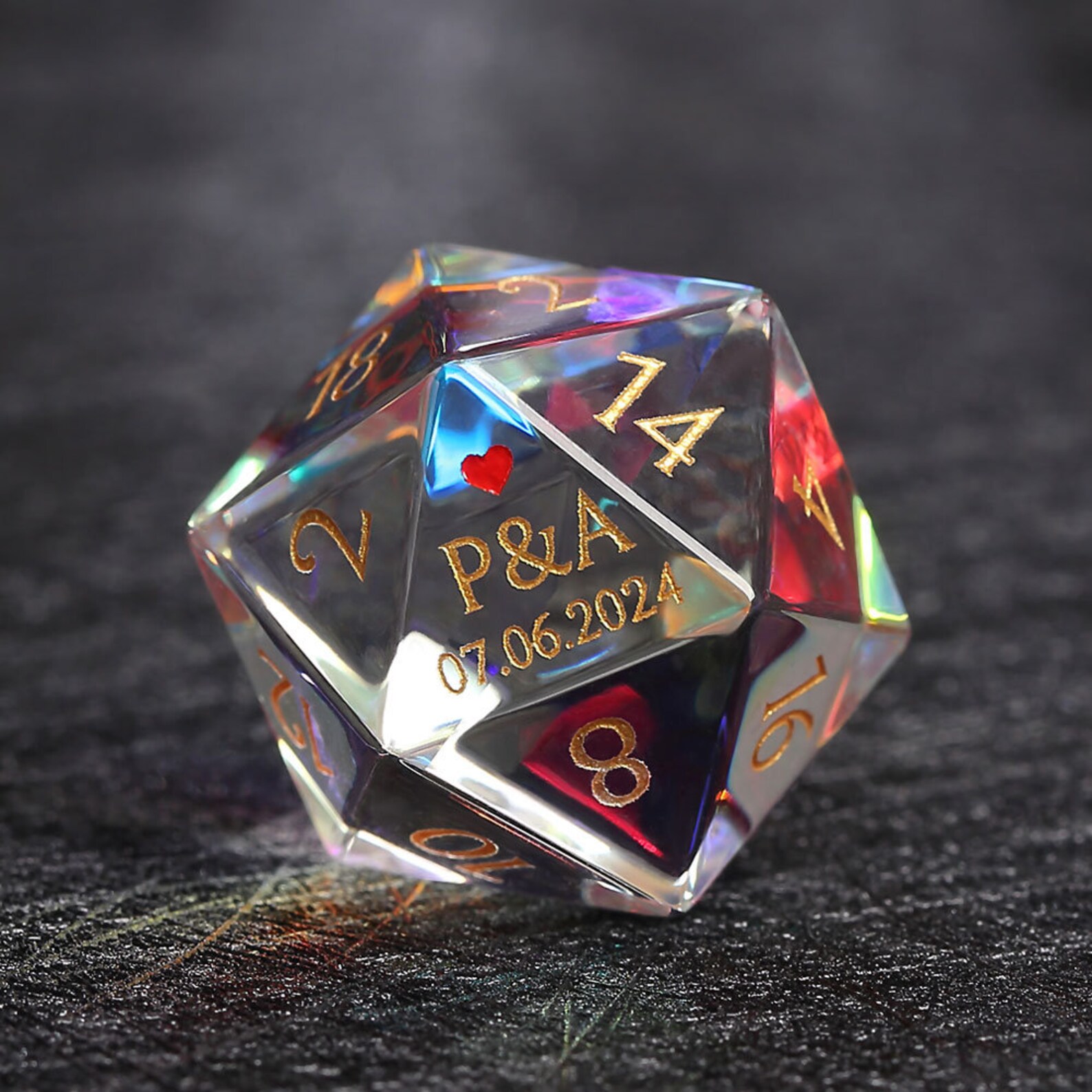 Custom Wedding Dice | Dungeons & Dragons | DND Dice | Stone Dice ...