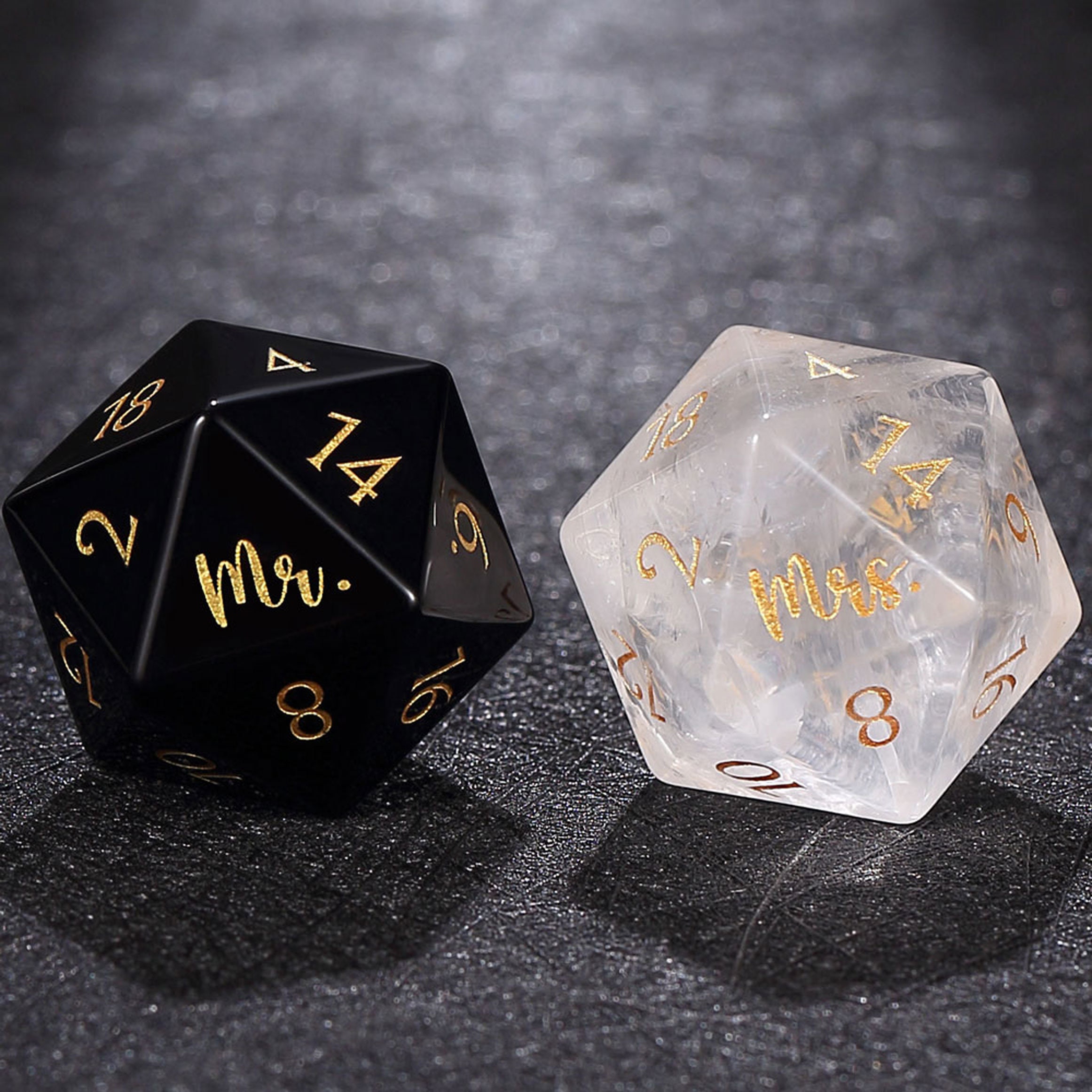 Custom Wedding Dice: Garnet Gemstone D20, D&D Dice - Etsy UK