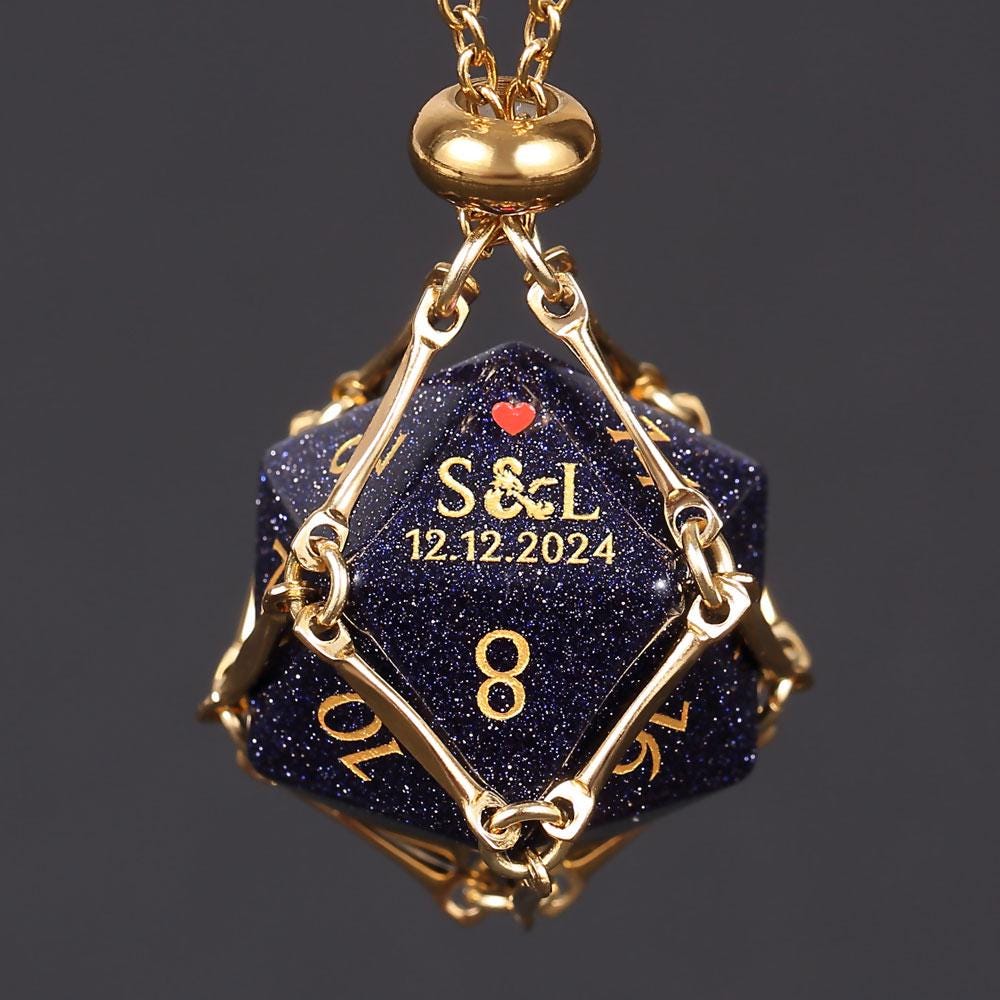 Custom Wedding Dice | Dungeons & Dragons | DND Dice | Stone Dice ...