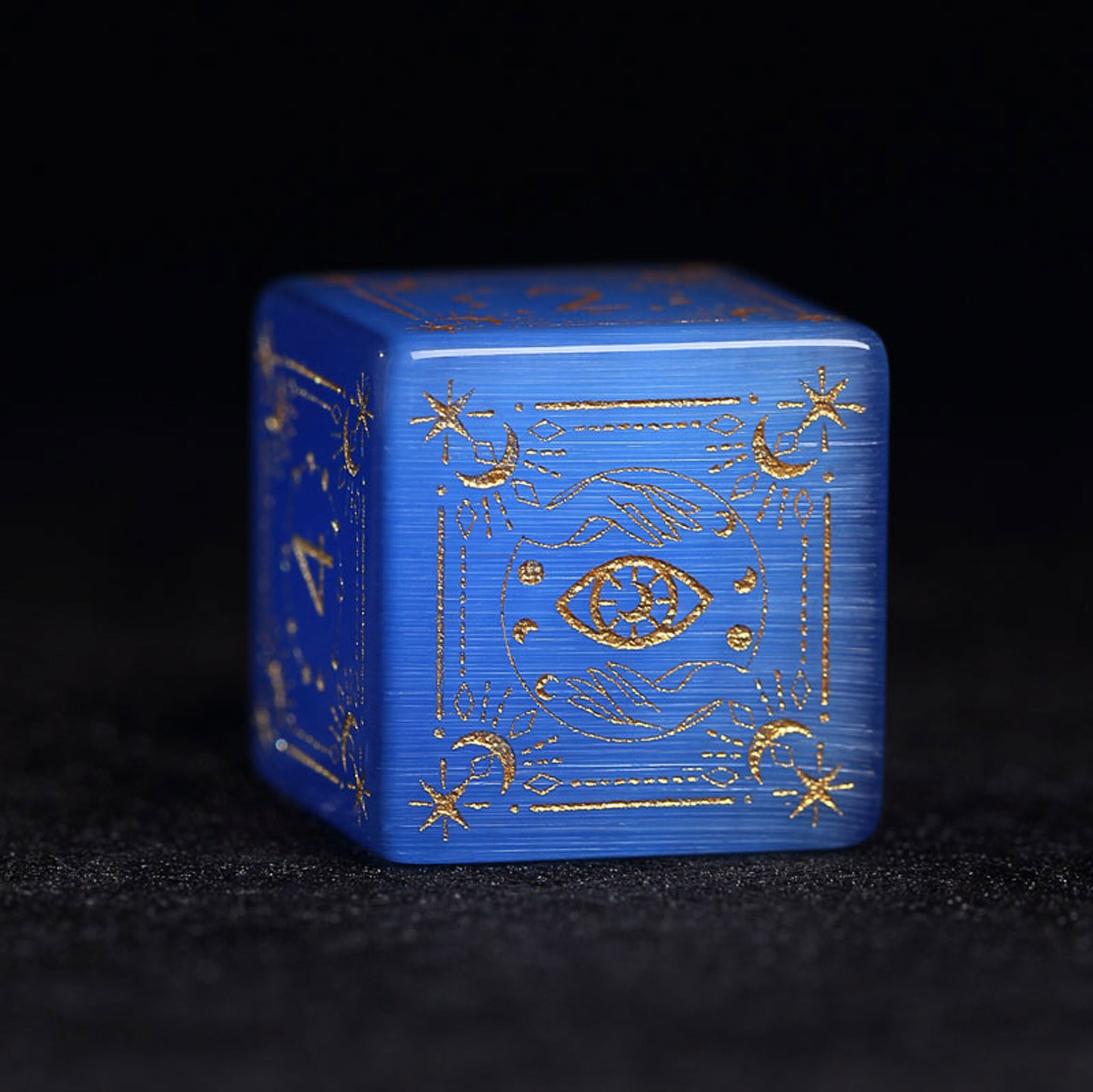 Full Set Royal Blue Opal Dice Set Set Warlock Style - Dungeons and ...