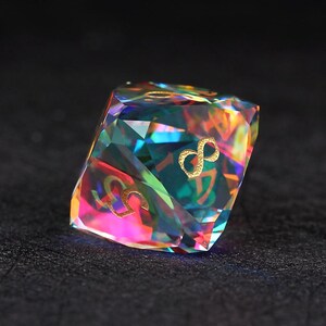 Dwarf Cut Green Gemstone Glass Premium DND Dice Set,gemstone Dice ...