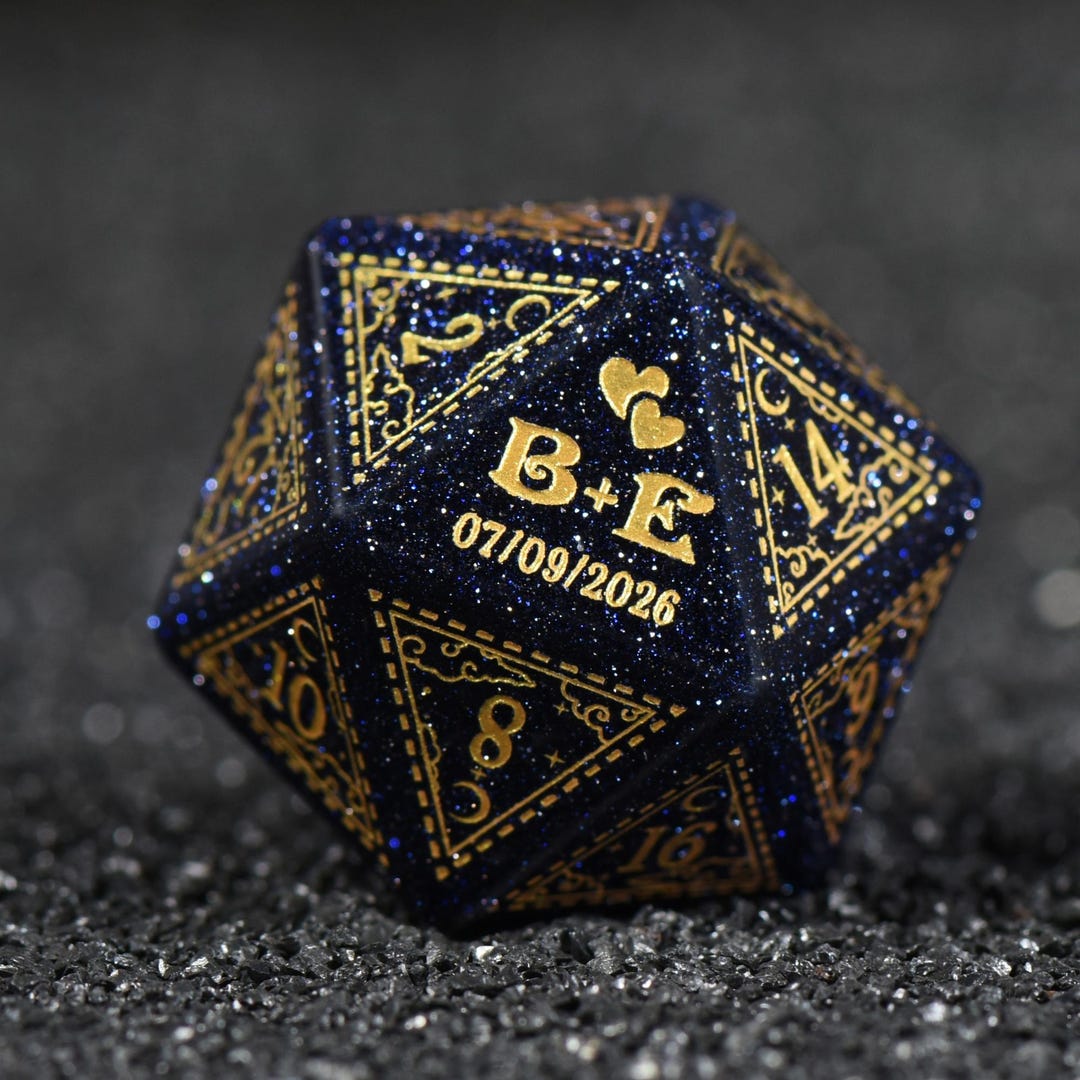 Custom Wedding Dice | Custom Dice D20 | Dungeons & Dragons | DND Dice ...