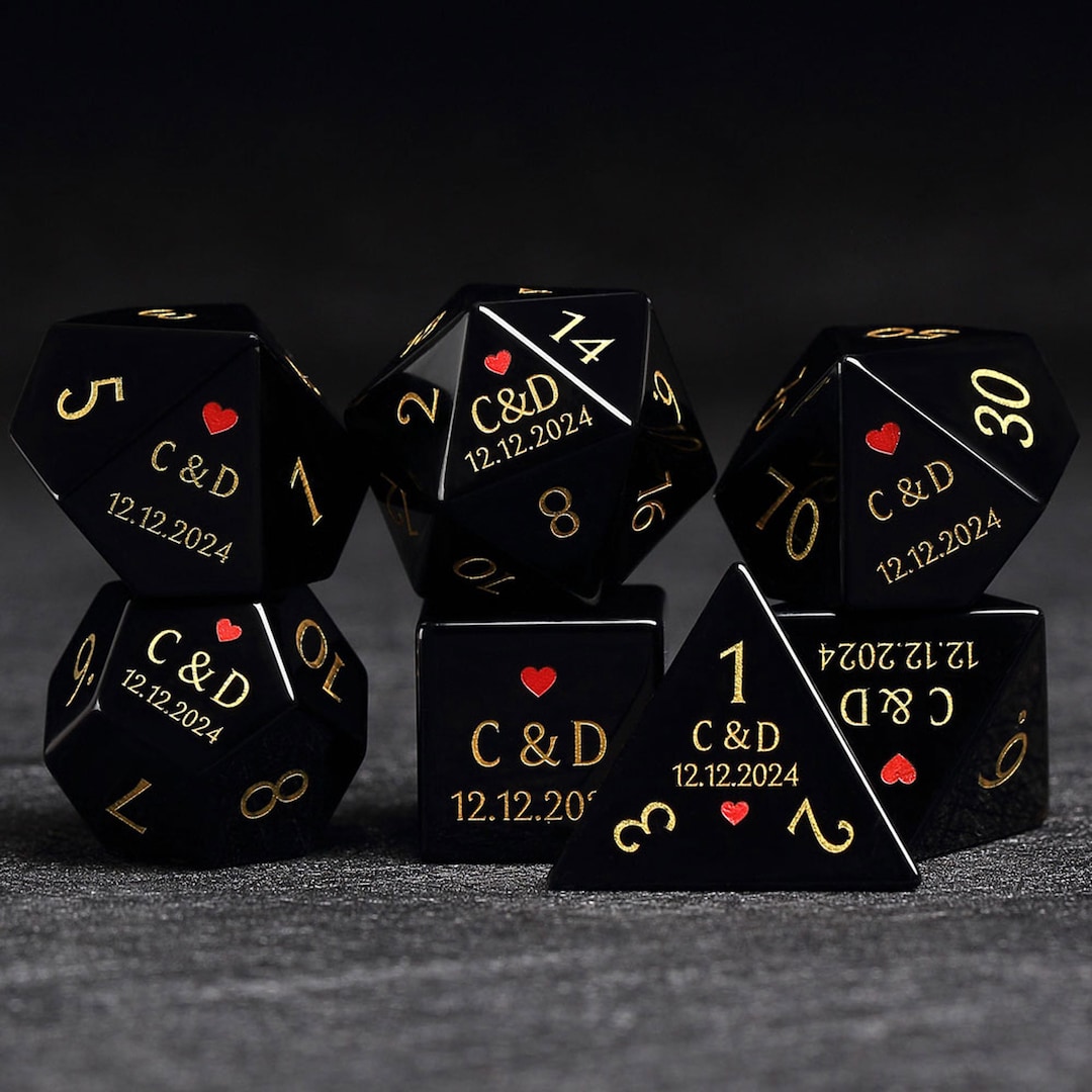Custom Wedding Dice | Custom Dice D20 | Dungeons & Dragons | DND Dice ...