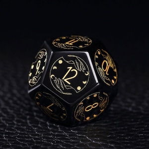 Full Set Obsidian Polyhedral Dice Set Set Warlock Style - Dungeons and ...