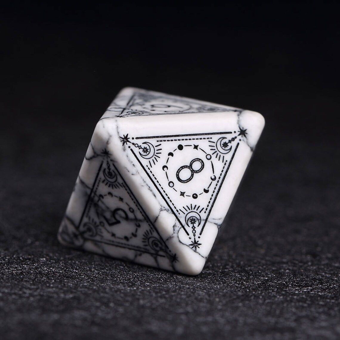 Full Set White Turquoise Dice Set Set Warlock Style - Dungeons and ...
