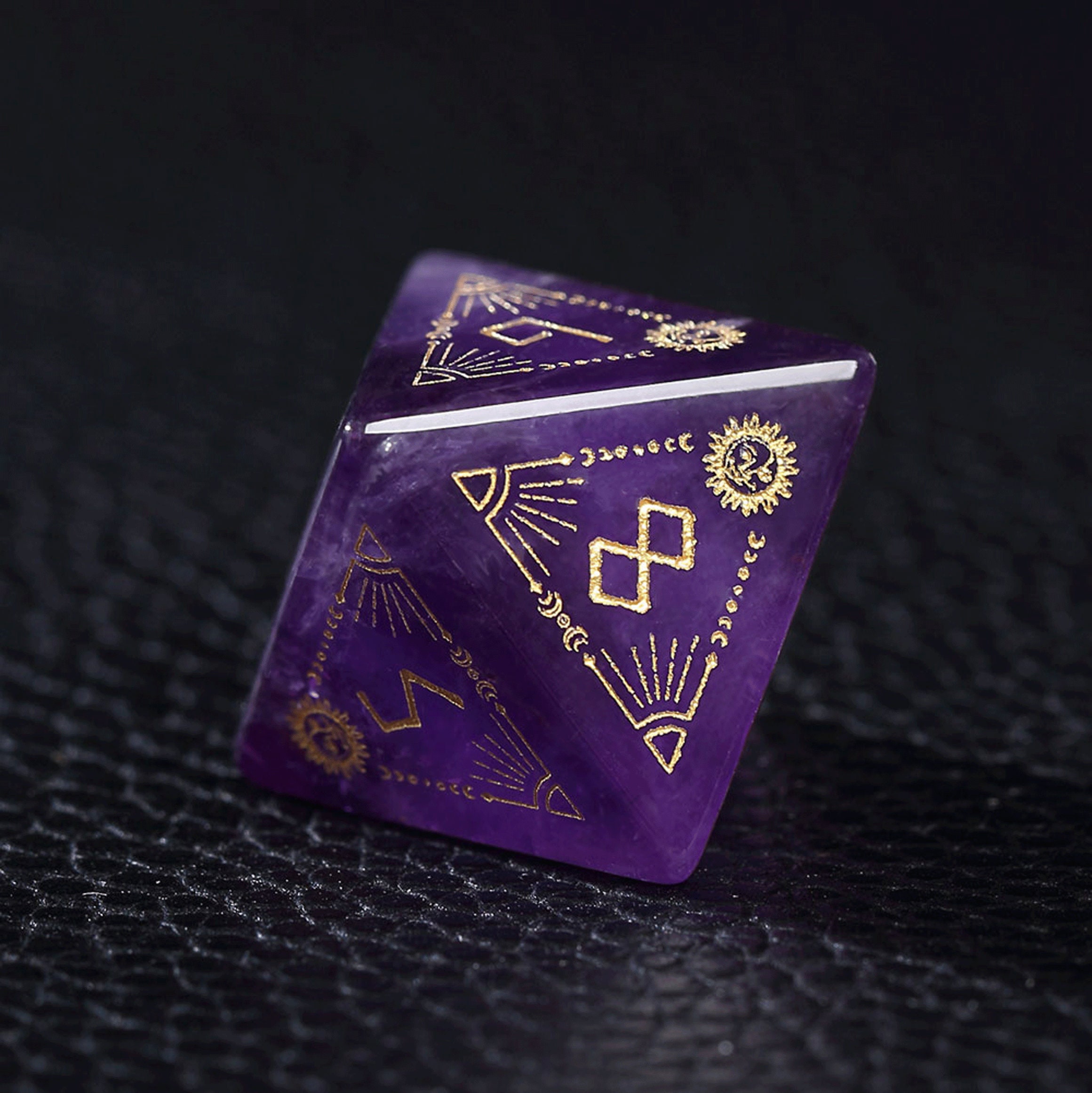 Full Set Amethyst Polyhedral Dice Set Set Warlock Style - Dungeons and ...