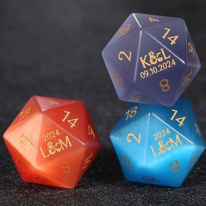 Custom Wedding Dice Custom Dice D20 Dungeons & Dragons DND Dice Stone ...