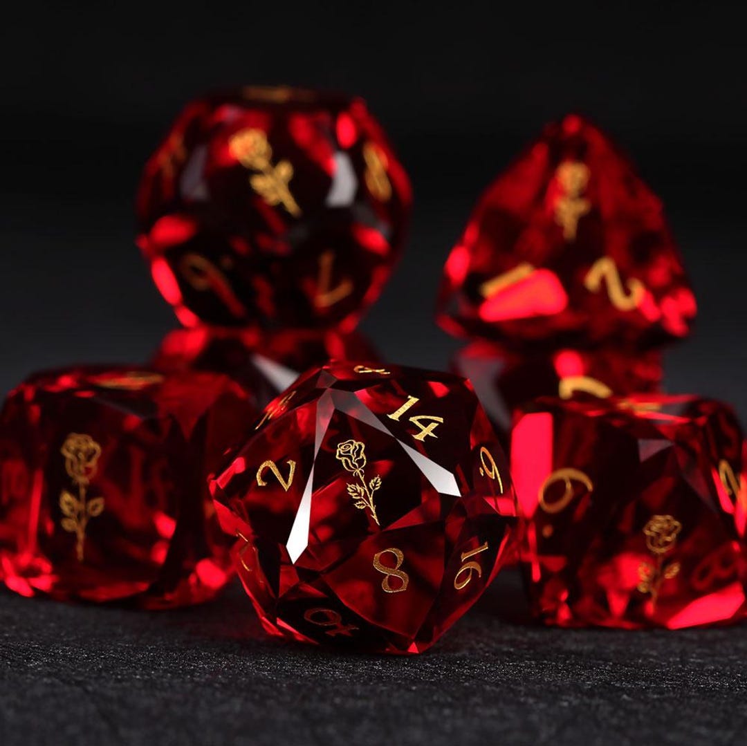 Polyhedral Garnet DND Dice,gemstone Dice Polyhedral DND Dice With Gift ...