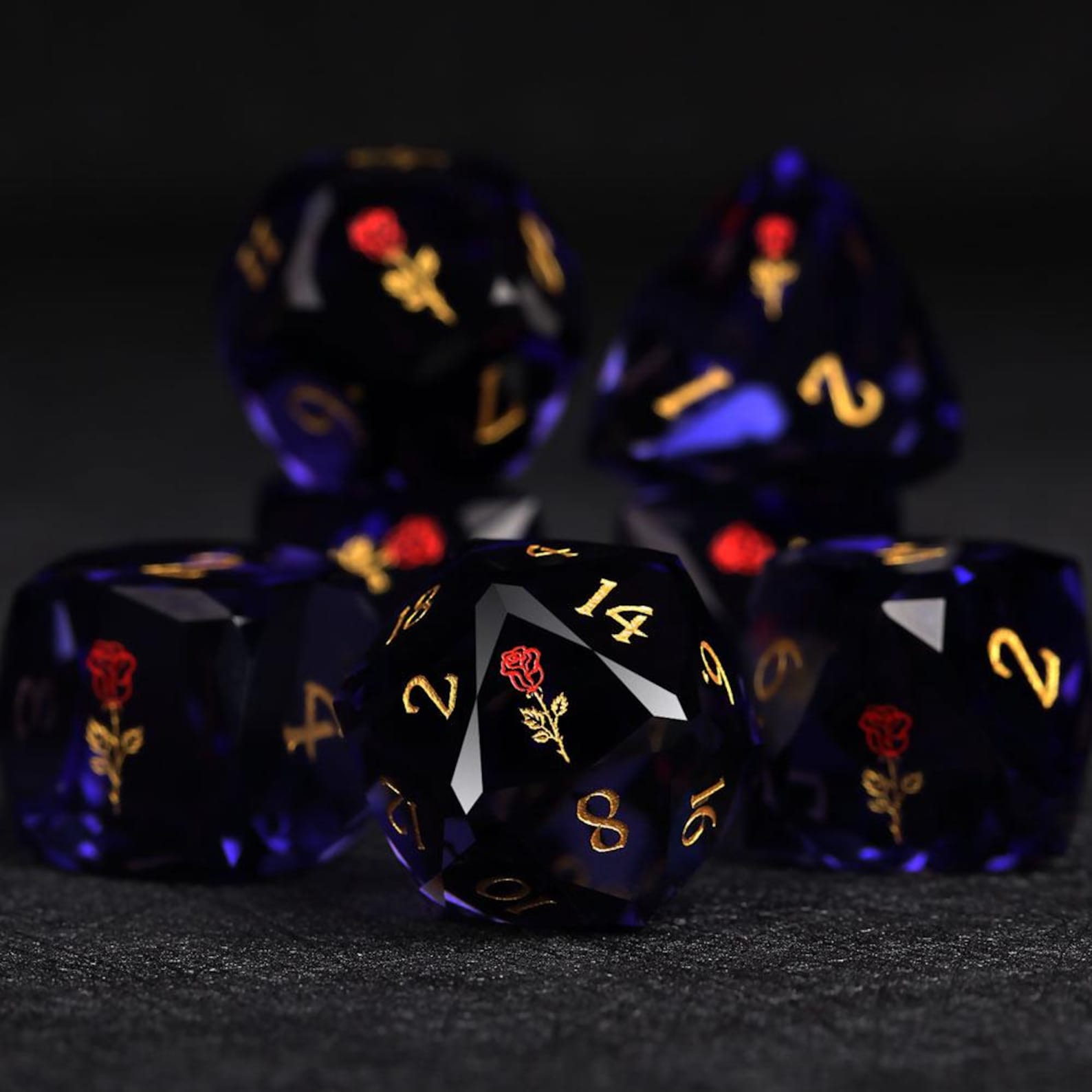 Polyhedral Garnet DND Dice,gemstone Dice Polyhedral DND Dice With Gift ...