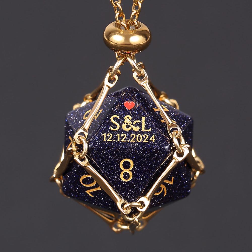 Custom Wedding Dice | Dungeons & Dragons | DND Dice | Stone Dice ...