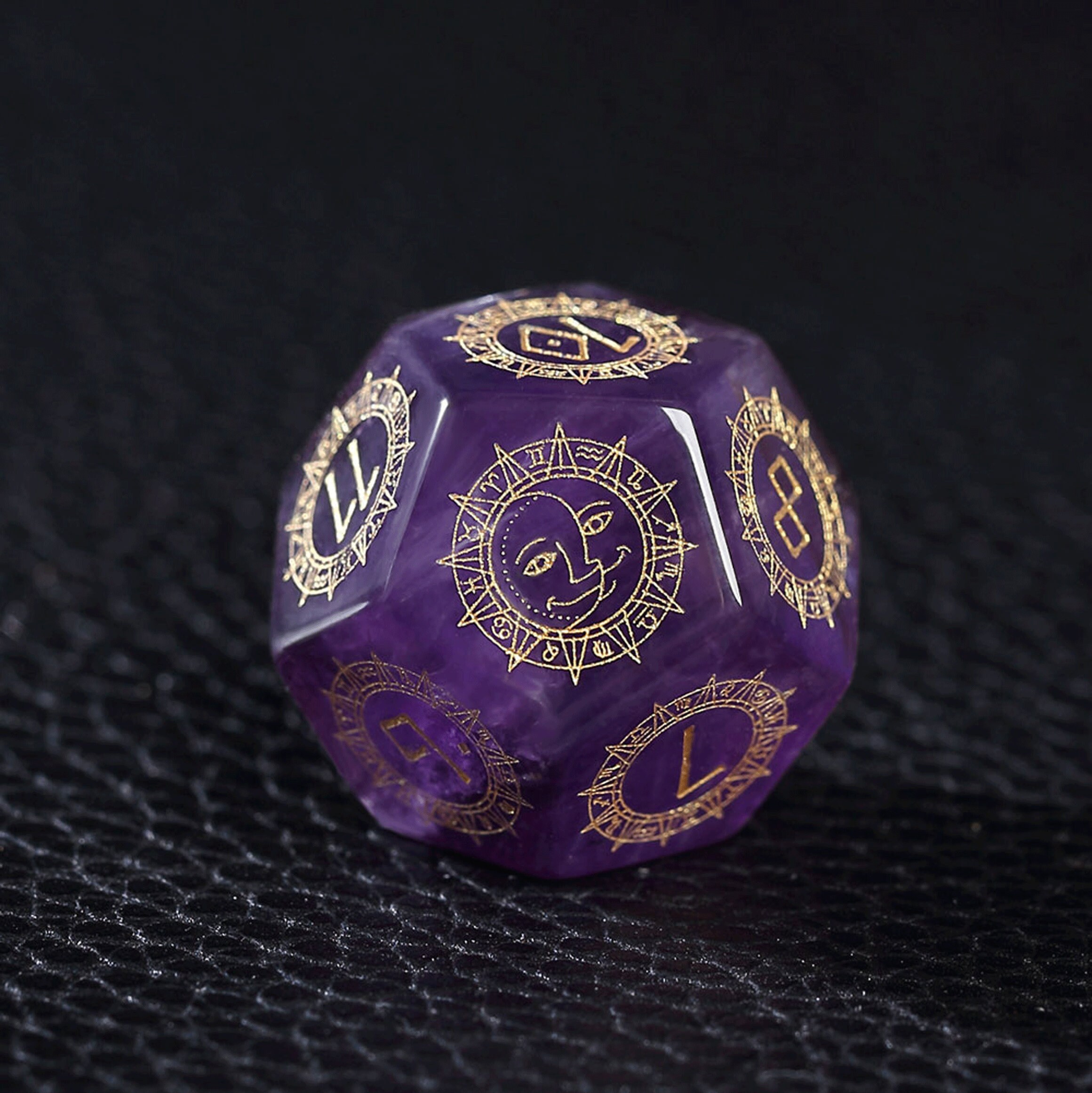 Full Set Amethyst Polyhedral Dice Set Set Warlock Style - Dungeons and ...