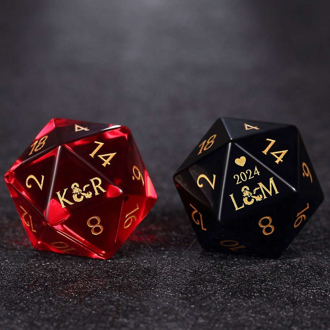 Custom Wedding Dice | Custom Dice D20 | Dungeons & Dragons | DND Dice ...