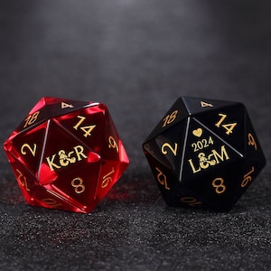 Custom Wedding Dice | Custom Dice D20 | Dungeons & Dragons | DND Dice ...