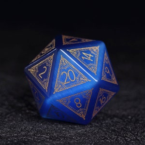 Full Set Royal Blue Opal Dice Set Set Warlock Style - Dungeons and ...