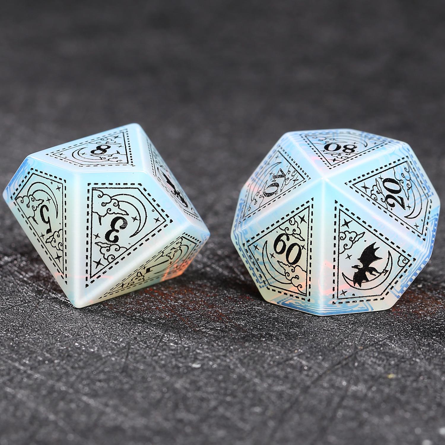 Opal Sandstone Dice Set: Polyhedral RPG Gaming Dice / DND Dice /nebula ...