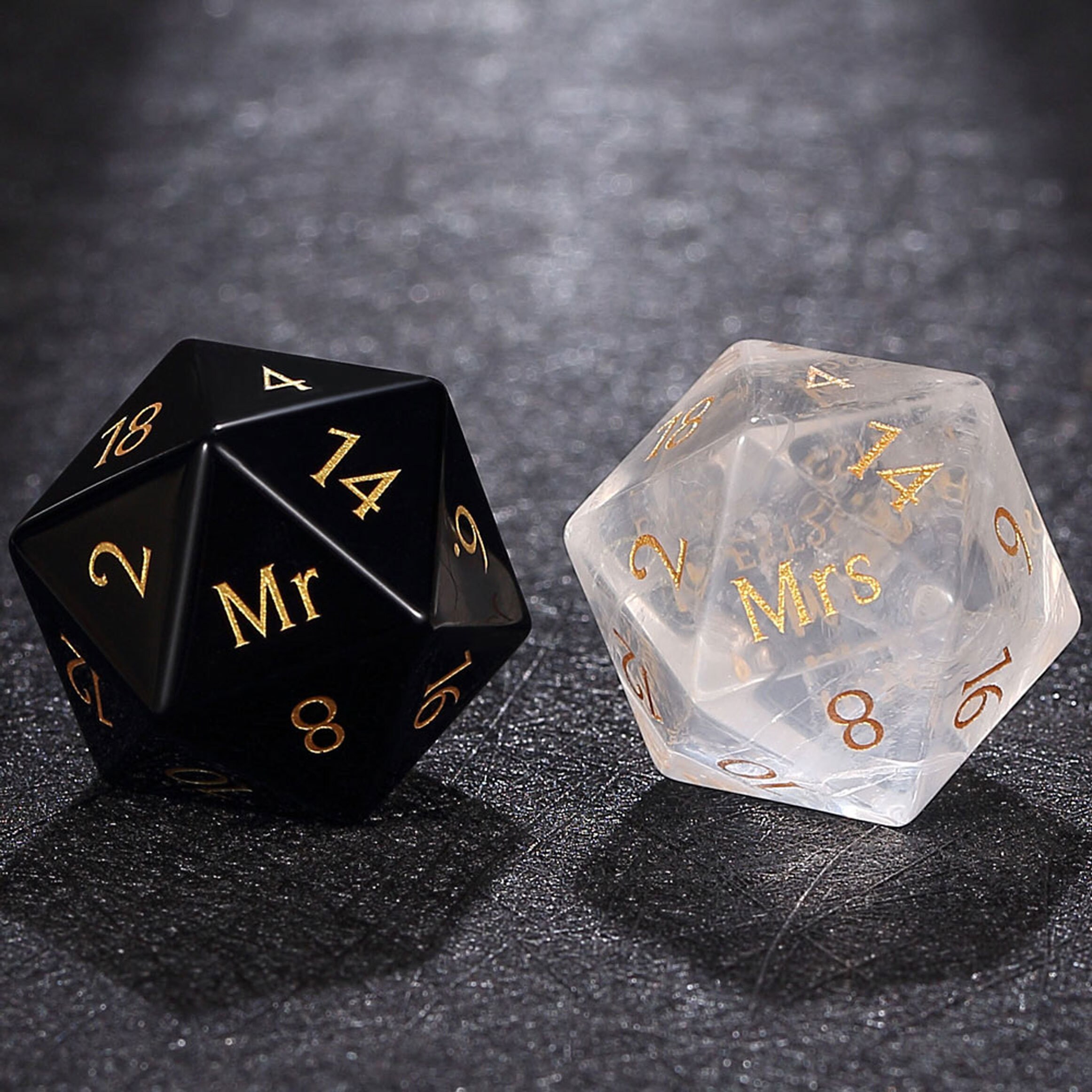 Custom Wedding Dice: Garnet Gemstone D20, D&D Dice - Etsy UK