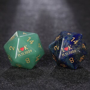 Custom Wedding Dice Dungeons & Dragons DND Dice Stone Dice Black Dice ...