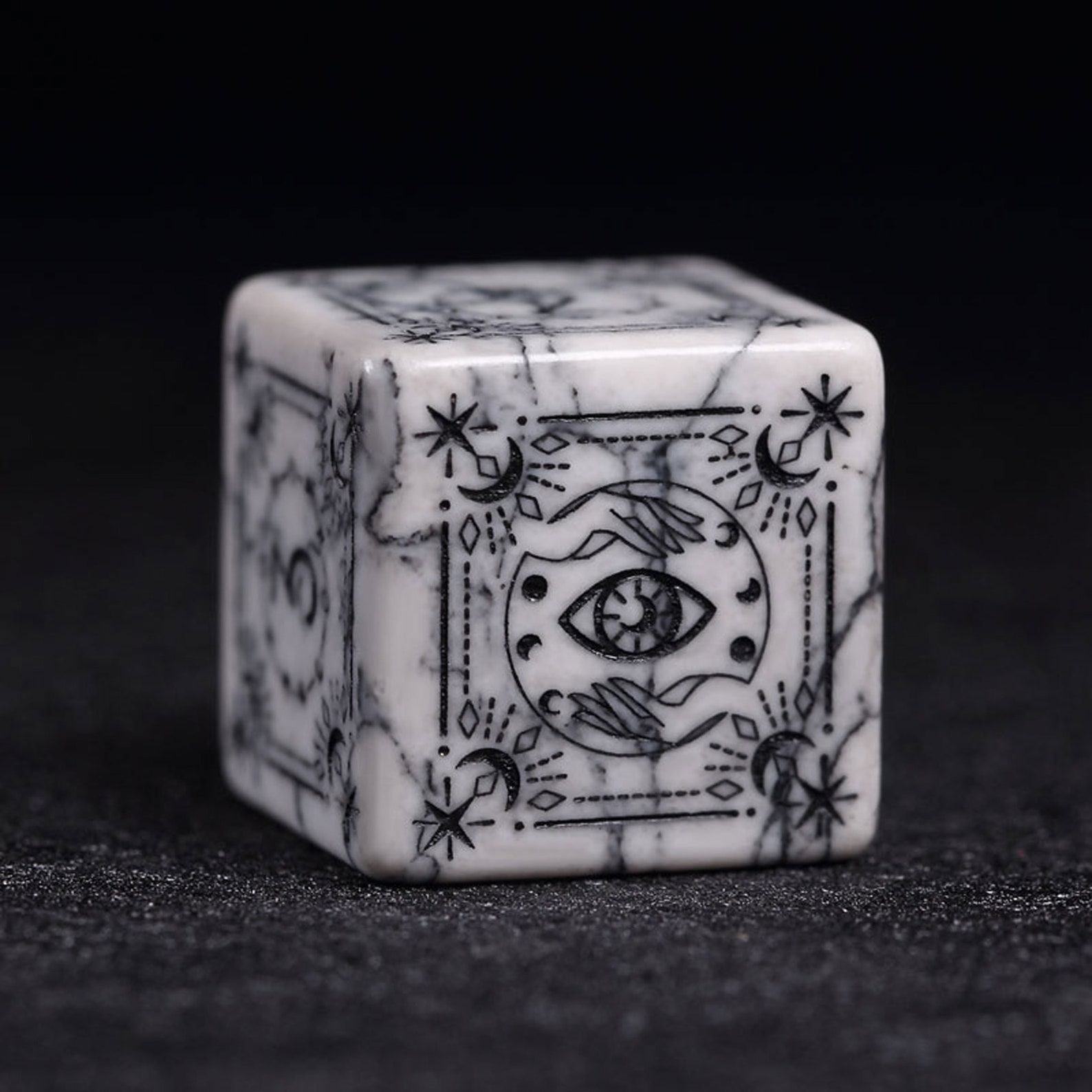 Full Set White Turquoise Dice Set Set Warlock Style - Dungeons and ...