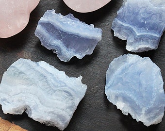 Blue Lace Agate Chips Gemstone Chips Crystal Semi Tumbled - Etsy