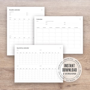 Calendars | DIGITAL DOWNLOAD | PDF | Instant Download | Printable ...