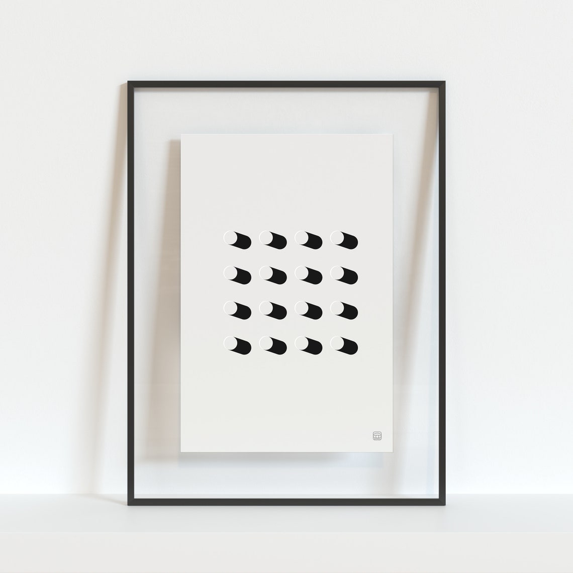 DIGITAL ART // Pegs // Modern Printable Wall Art Print Minimalist Black ...