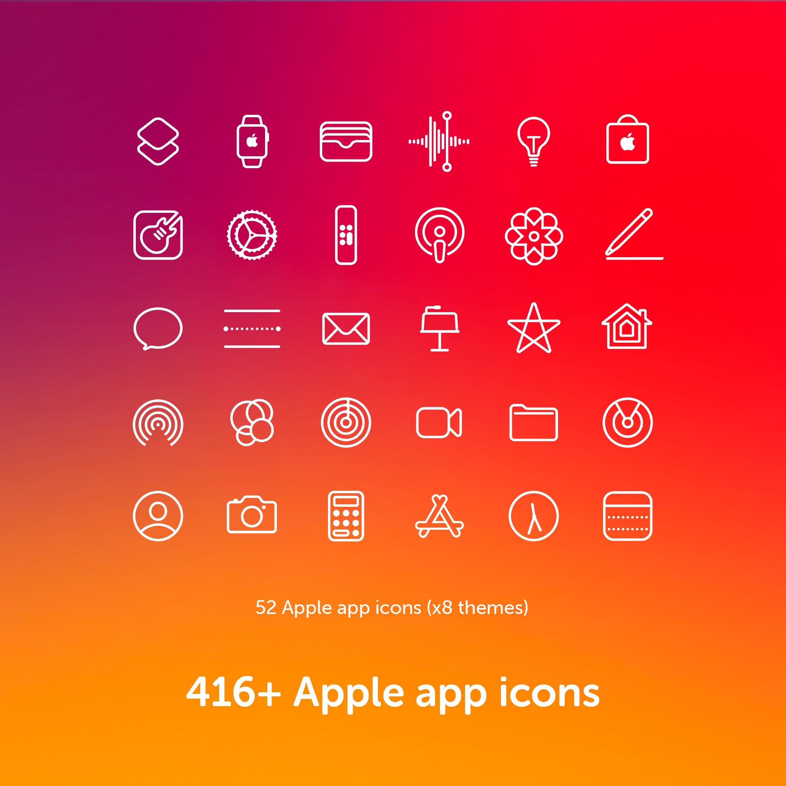 Red & Orange Abstract DIGITAL Aesthetic Apple Ios Icon Theme Hand Drawn ...