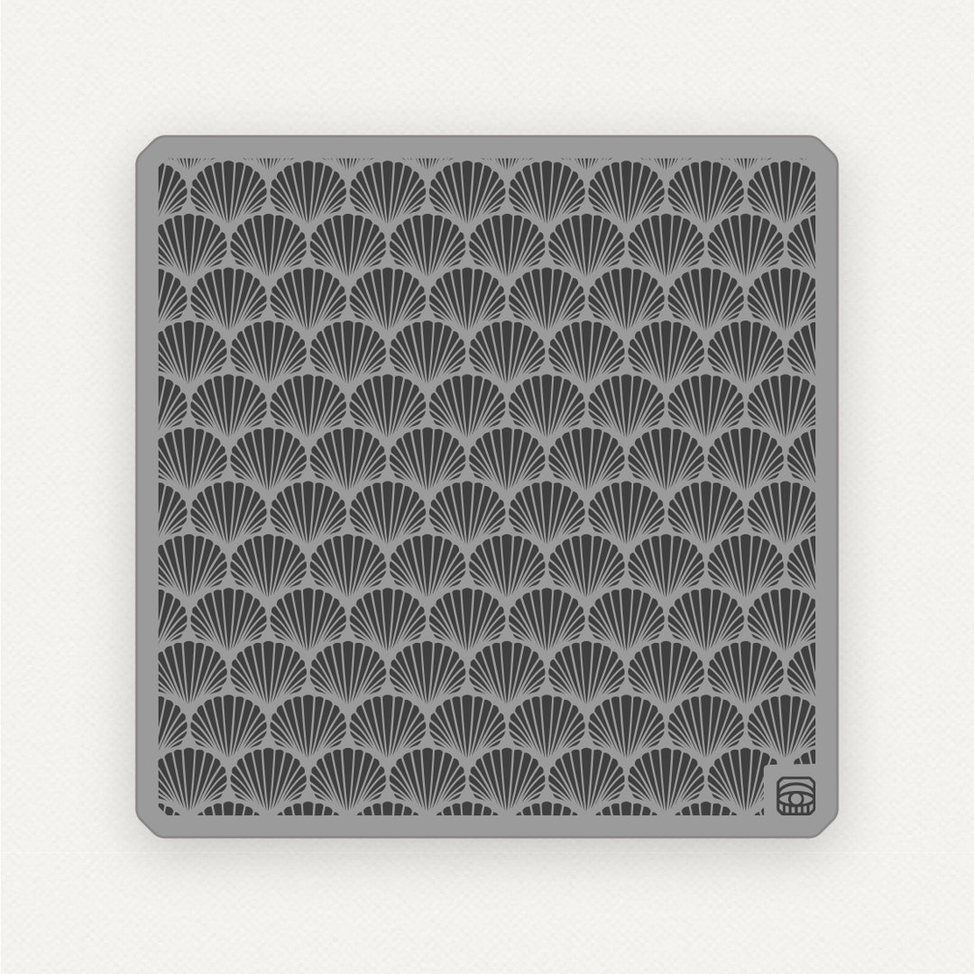 Shells DIGITAL FILE Polymer Clay Rubber Stamp Laser Cutter Tool Pattern ...
