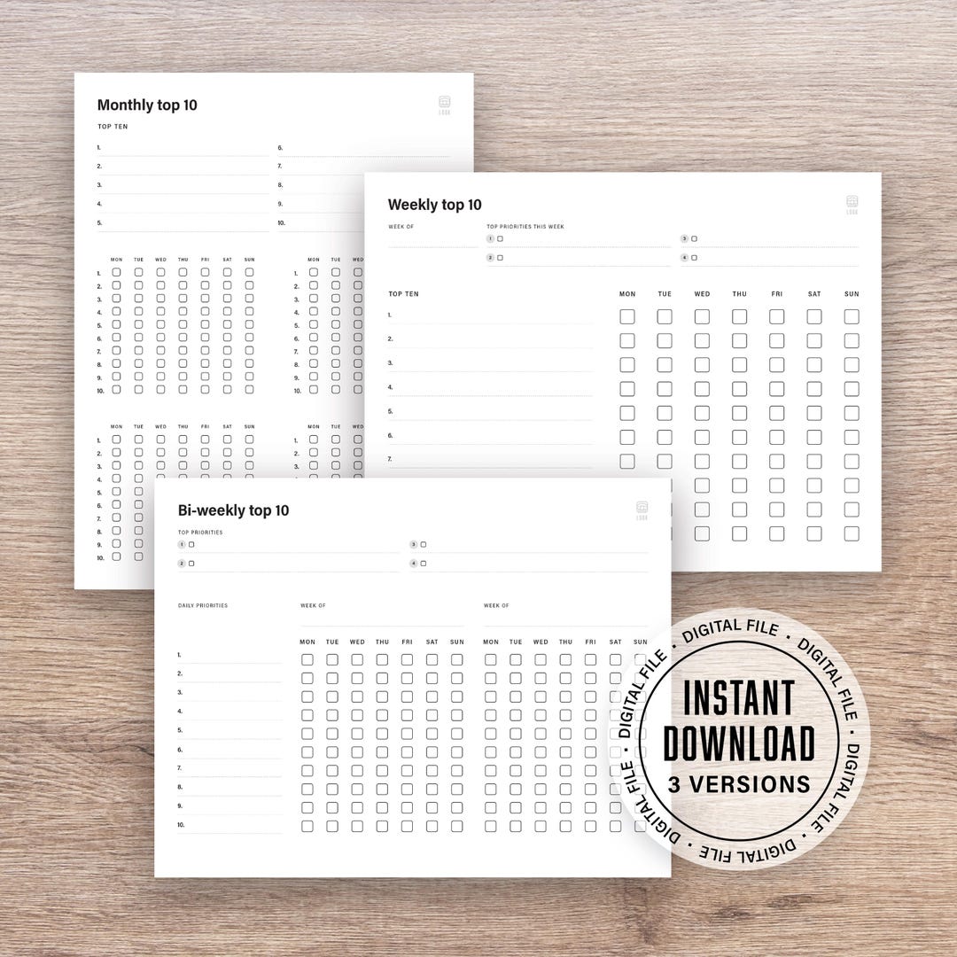 Top 10 Priorities | DIGITAL DOWNLOAD | PDF | Instant Download ...