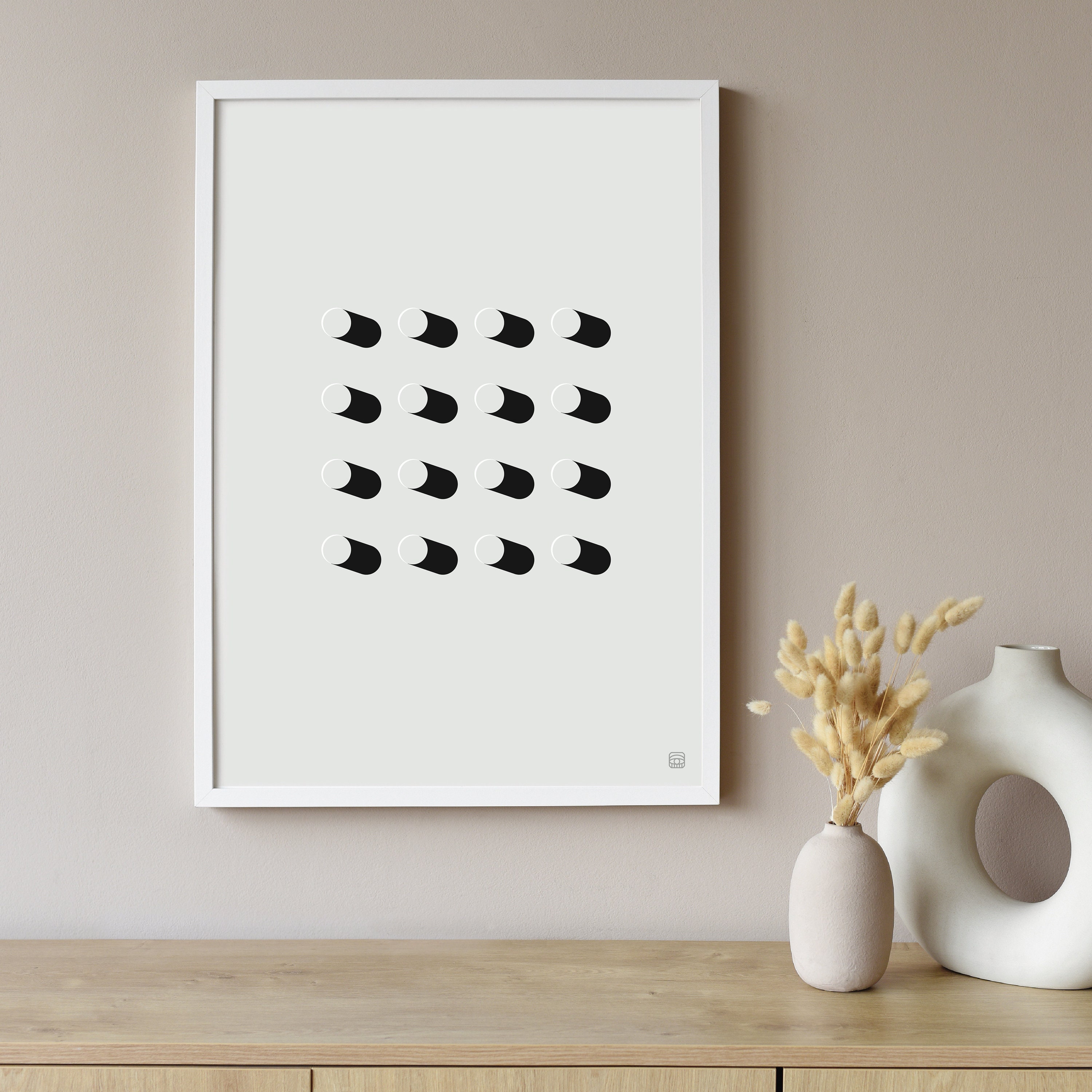 DIGITAL ART // Pegs // Modern Printable Wall Art Print Minimalist Black ...