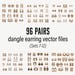 Sets 7-12 DIGITAL FILE Variety Dangle Earring 96 Piece Wood Bundle ...