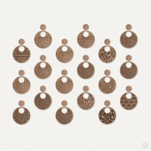 Laser Cut Circle Dangle Earrings - Etsy