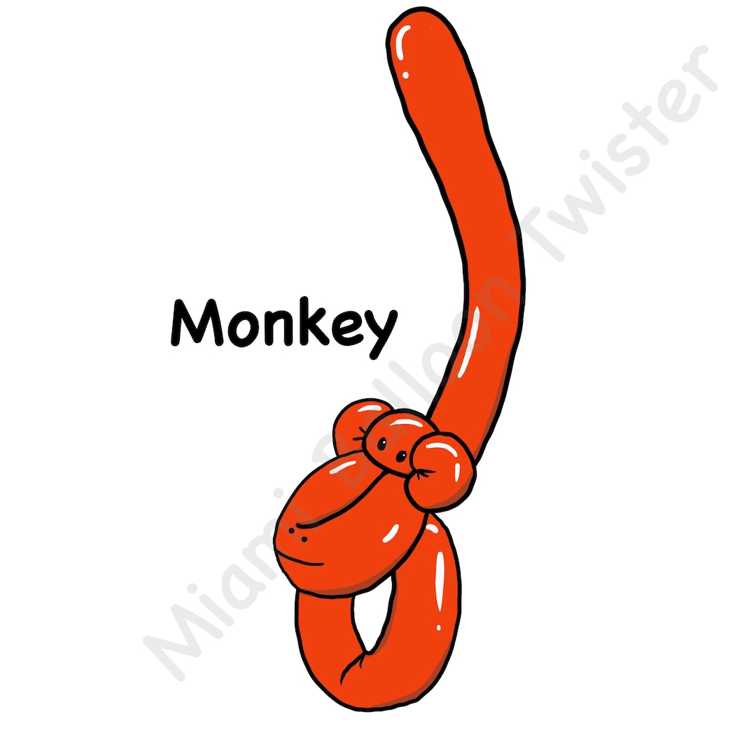 Balloon Clipart - Monkey (wrist Bracelet) Digital Download - Etsy