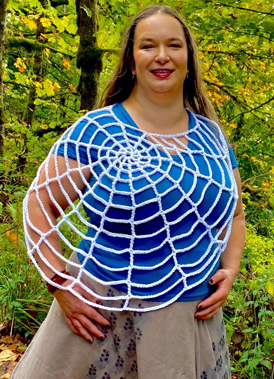 Halloween Spiderweb Crochet Shawl Pattern – Size Variations – Video ...