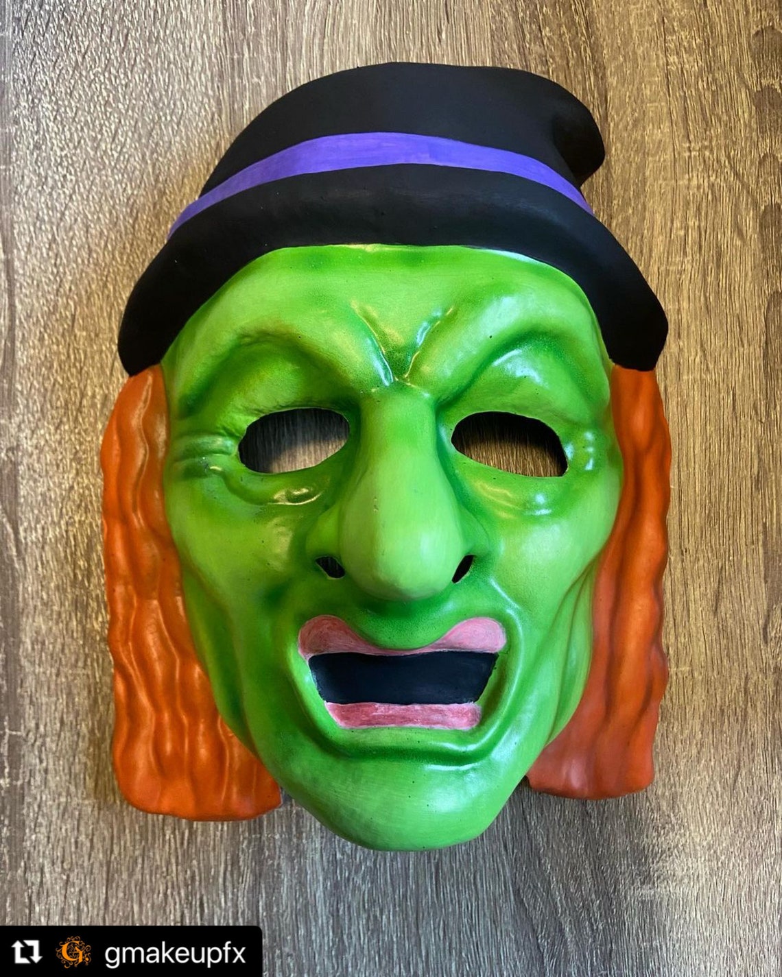 Handmade Grumpy Witch Vacuum-formed Plastic Wall-hanger Halloween ...