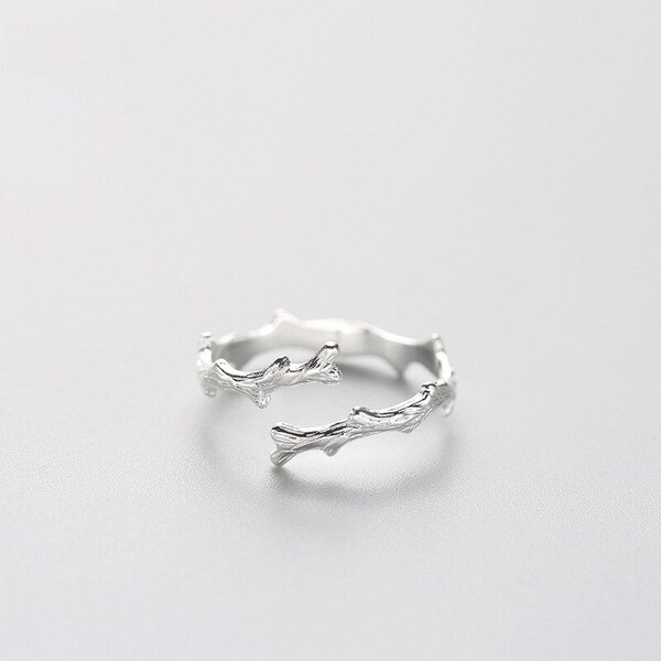 Silver Branch Ring - Etsy