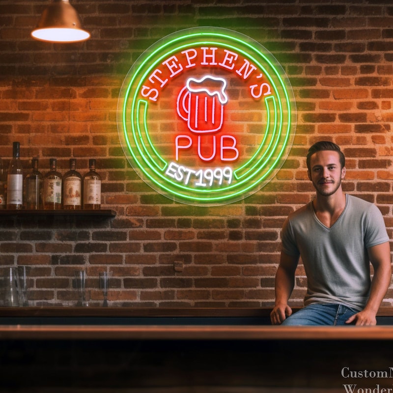 Neon Bar Sign - Etsy