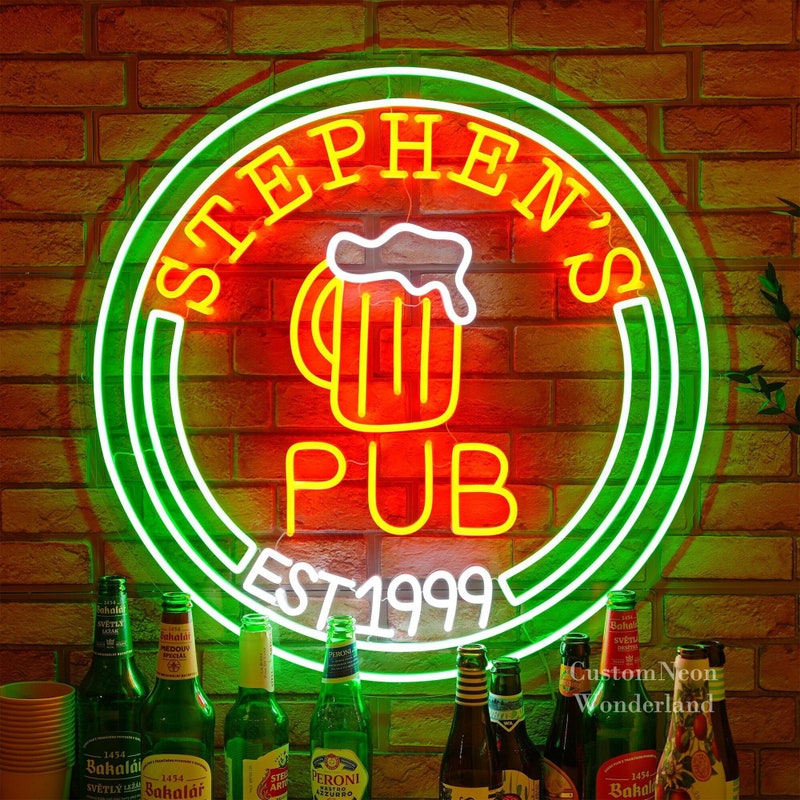 Neon Bar Sign - Etsy