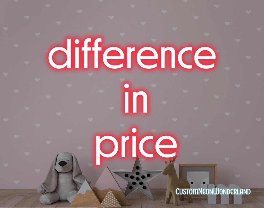 NEON Difference in Price | Make up the Difference in Price - Etsy