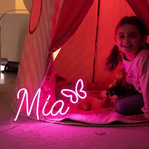 Custom Name Neon Sign for Kids | Neon Name Sign | Nursery Name Sign ...