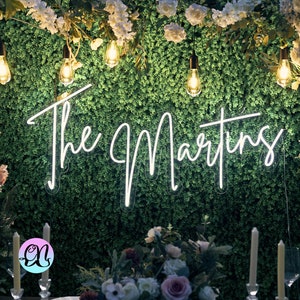 Custom Neon Sign for Wedding | Family Name Sign | Custom Wedding Decor ...