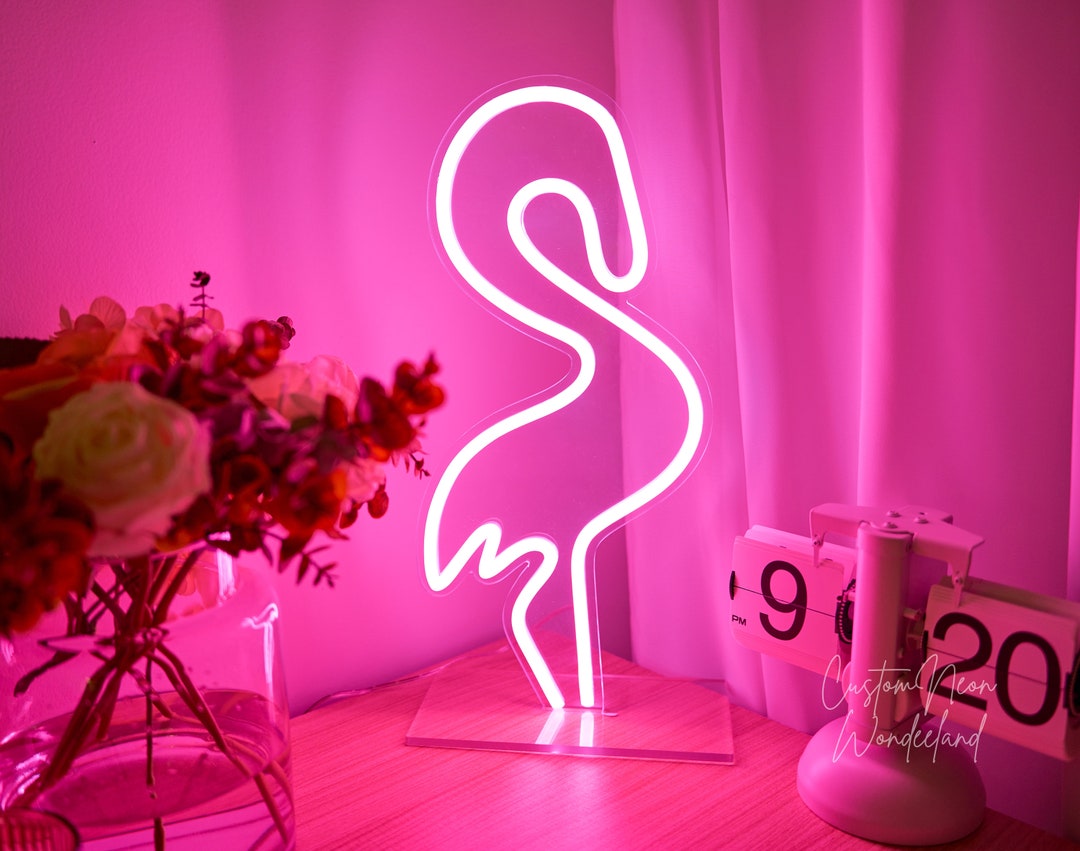 Flamingo Neon Sign, Neon Sign Wall Decor, Neon Sign USB, Led Sign for ...