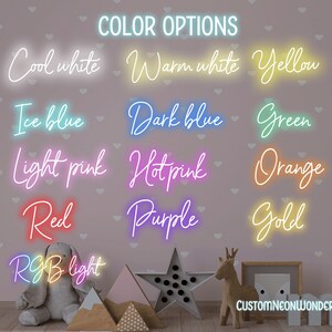 Custom Name Neon Sign for Kids Neon Name Sign Nursery Name Sign Baby ...