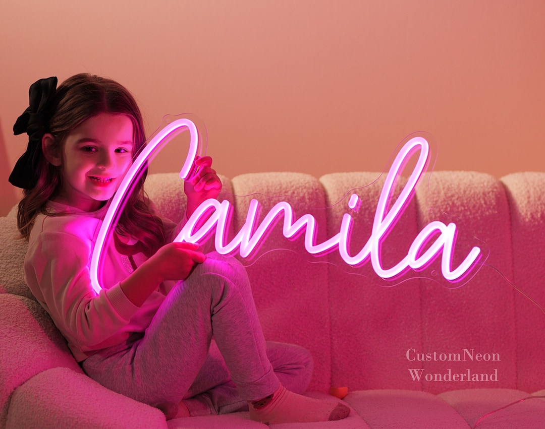 Custom Neon Name Sign for Dorm, Custom Neon Sign for Kids' Room ...