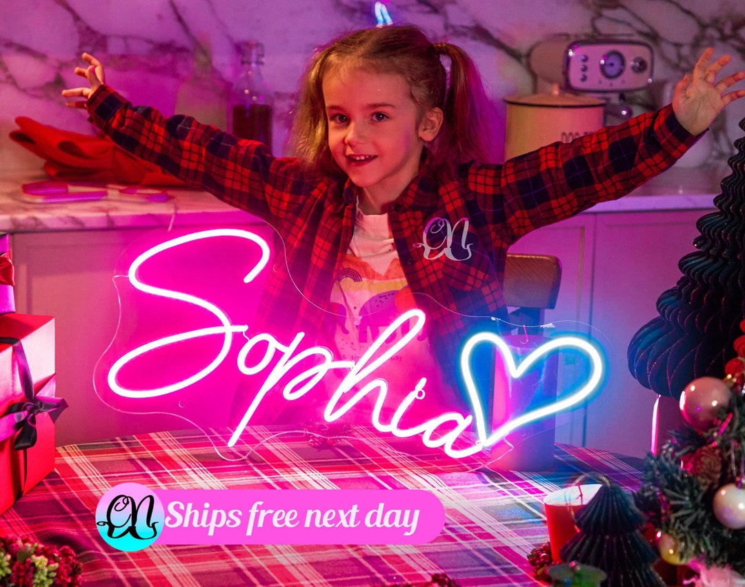 Custom Name Neon Sign | Neon Sign Bedroom | LED Name Sign | Nursery ...