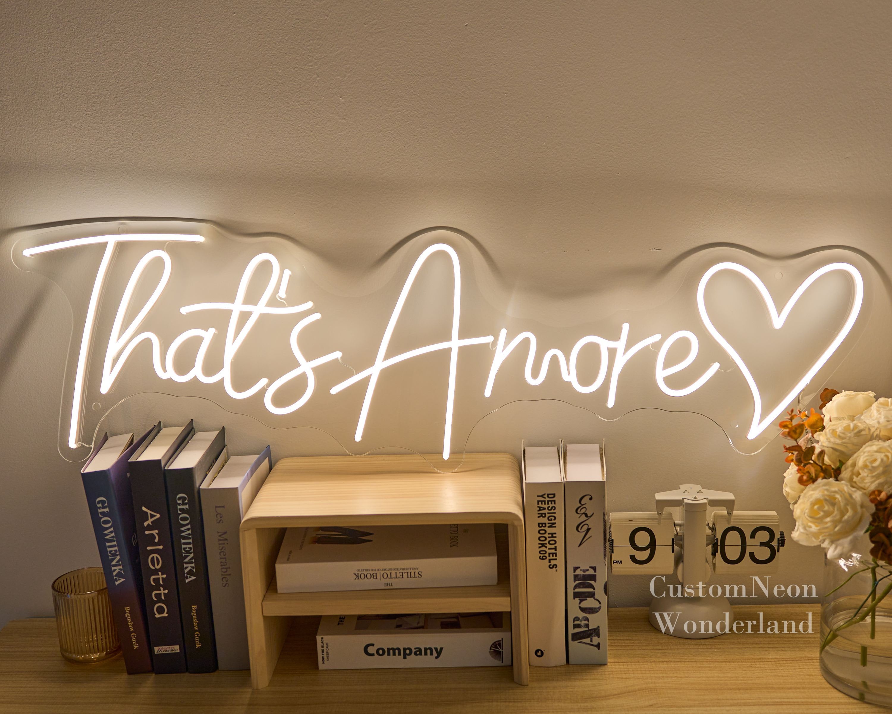 That's Amore Neon Wedding Sign, Personalized Neon Light for Wedding ...