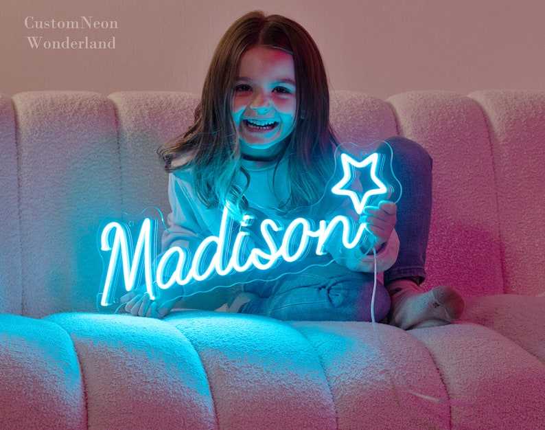 Neon Name Sign | Dormitory Neon Signs | Nursery Name Sign | Dorm Decor ...